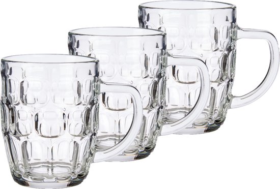 Set van 18x stuks glazen bierpullen 520 ml - Bierglazen 14 x 12 cm | bol