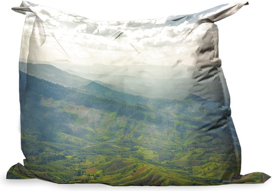 PillowMonkey zitzak - Luchtfoto van het groene landschap van Loei ...