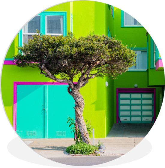 Wall Circle - Indoor Wall Circle - Bâtiments Abstraits - ⌀ 60 cm ...