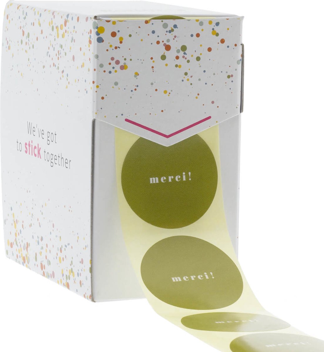 Cadeau stickers - 500 stuks - 'Merci' - 40 mm - Stickers volwassenen ...
