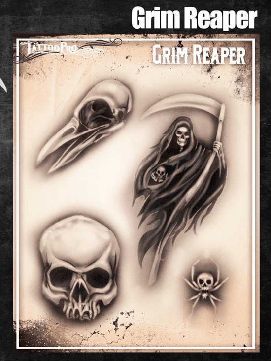 Wiser's Airbrush TattooPro Stencil – Grim Reaper | bol