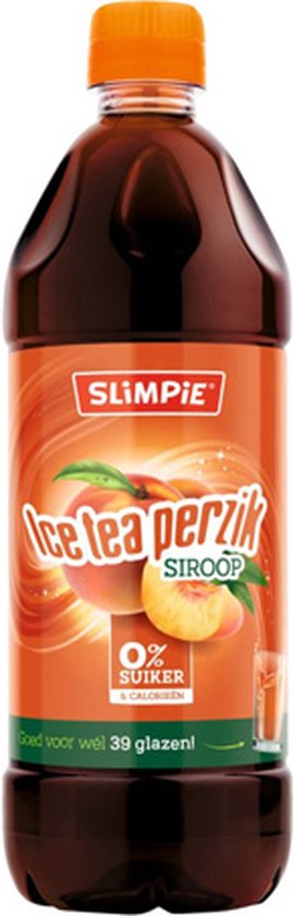 Slimpie - Ice tea Perzik Siroop - 6x 650ml | bol.com