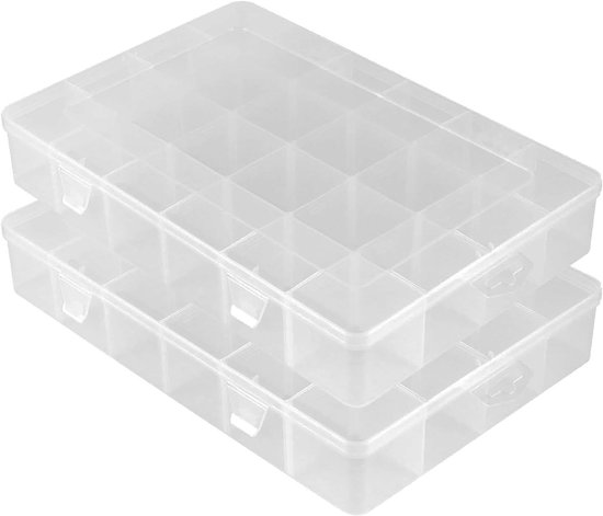 24 Grids Plastic Organizer Box met Verwijderbare Verdelers voor ...