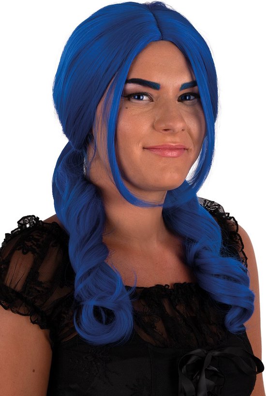 Pruik Raewyn Blauw - luxe - cosplay - carnaval | bol