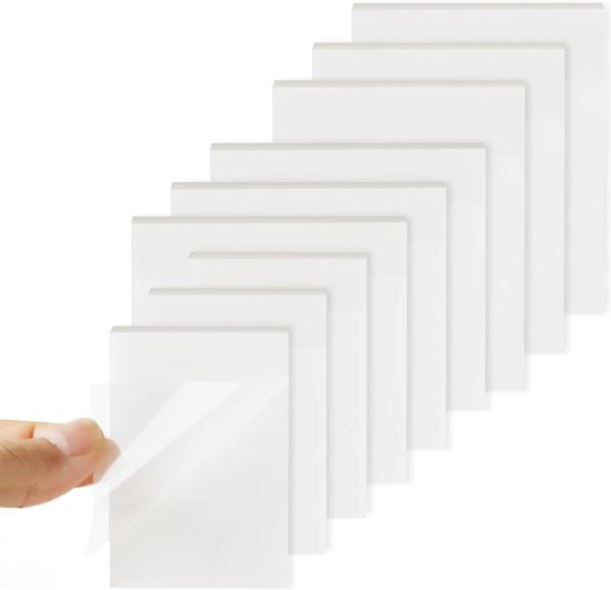 450pcs Clear Transparent Sticky Notes - Self Adhesive Notepads for ...