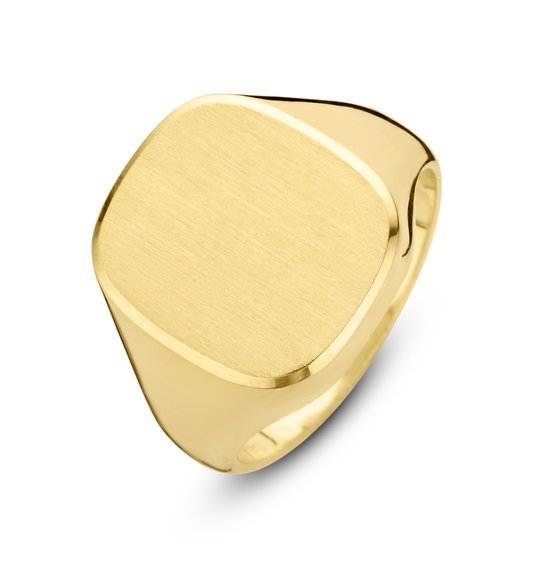 Fjory monogram ring goud-zilver, stomphoek groot | bol