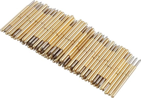 100st Spring Probe Metal Spring Pressure Test Probes voor PCB Board ...