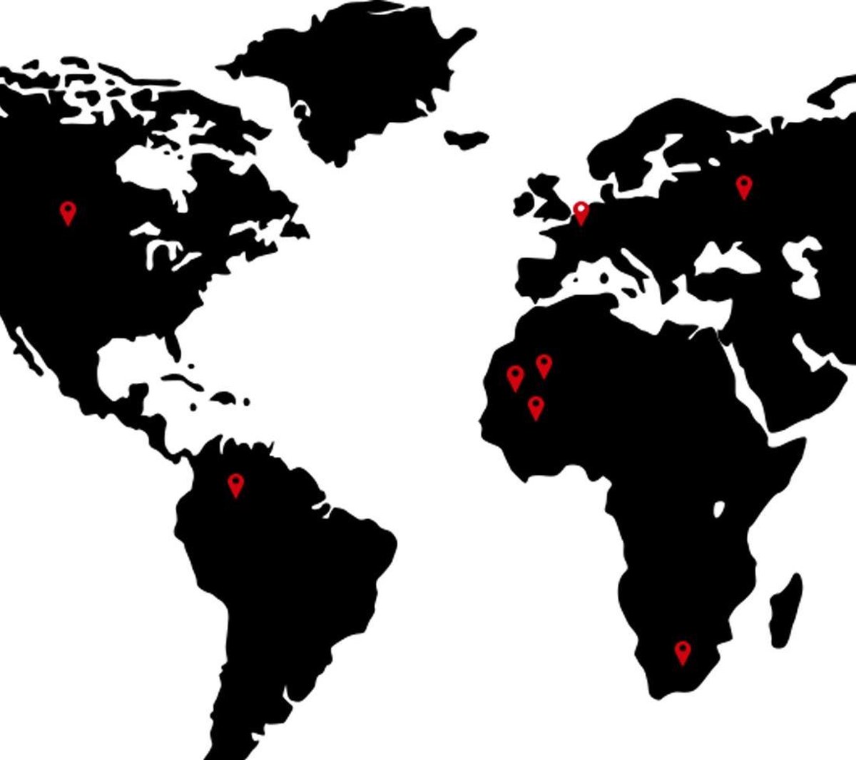 Sticker mural carte du monde avec des points d'épingle | bol.com