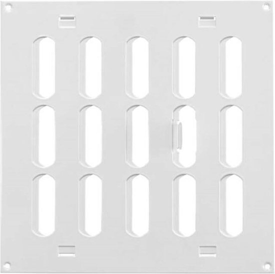 Metalen rooster verstelbaar 200x200 wit - MR2020R - RAL9016 | bol