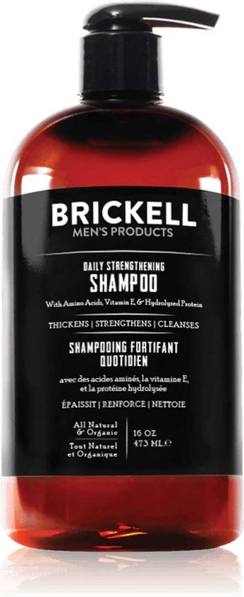 Brickell Daily Strengthening Shampoo with Pump 473 ml. | Silicone Free ...