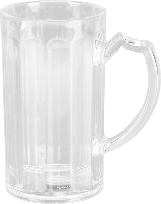 Glazen mokken met handvat - 7 oz - grote bierglazen voor vriezer - 500 ml -... | bol