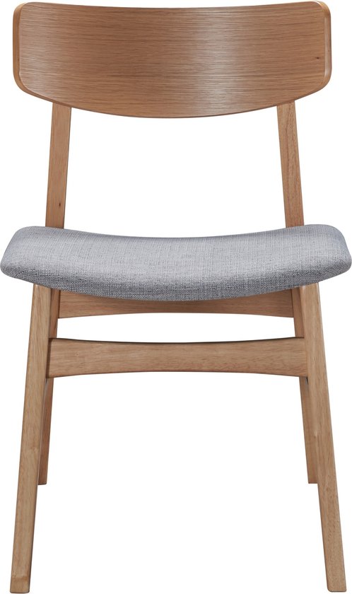 Selsey Paraves - Houten stoel - Natuurlijk eiken/grijs | bol
