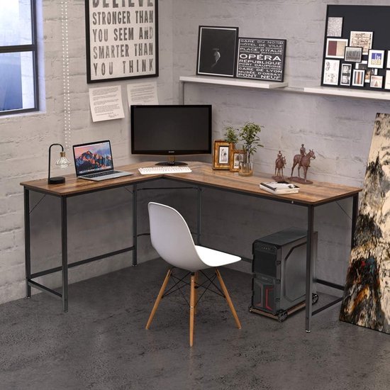 Computertafel, L-vorm, hoekbureau, pc-tafel, computerbureau, hoektafel ...