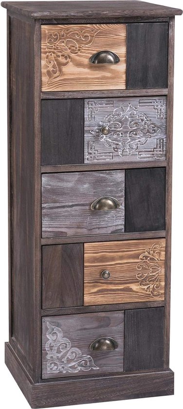 Vintage Ladekast met 5 Laden in Shabby Chic Stijl | bol