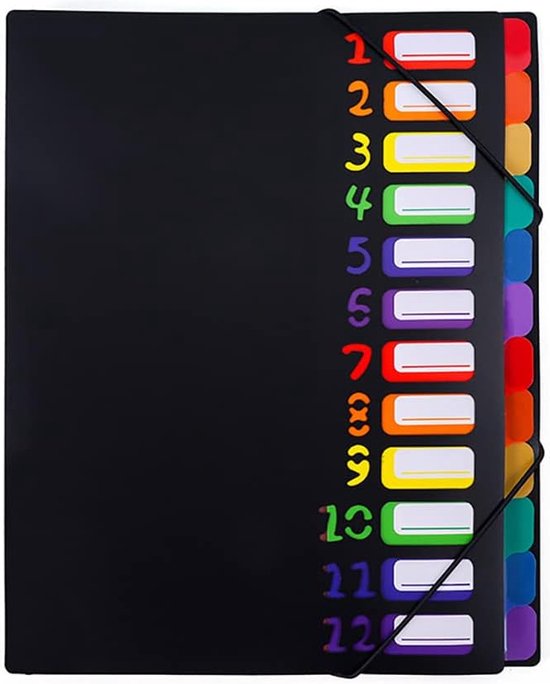 Schrijfmap - Conferentiemap A4 - Ringband - Opbergmap - kleur - 12 ...