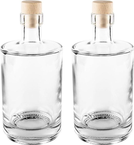 Glazen-flessen-kurk-leeg-leeg-fles-glas-ginfles-vullen-cadeau-geven ...