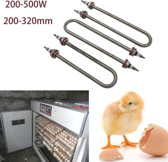 200mm 200W Stainless Steel U Shape Poultry Incubator Humidify Tube ...