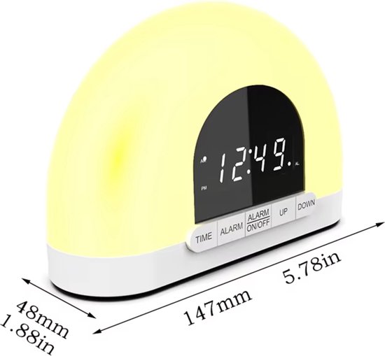 Wake Up Light - Smart Wekker - Lichtwekker - Daglicht - Digitale Wekker ...