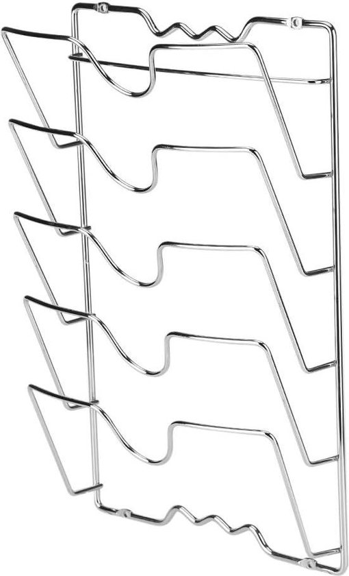 Potten- en Pannendekselhouder Wand-/Deurmontage Opbergrek voor 5 Deksel ...