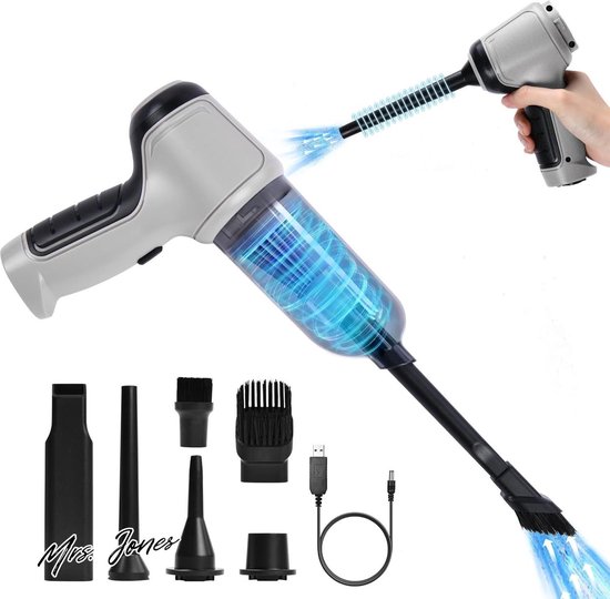 Mrs. Jones Handstofzuiger 9000 Pa Krachtige Autostofzuiger 3-In-1 Mini ...
