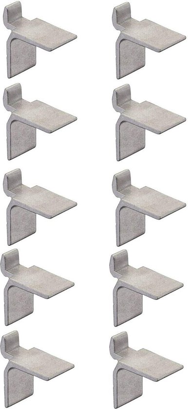 Plankdragers - Metalen Steunen voor Planken - 10 Stuks - Aluminium | bol