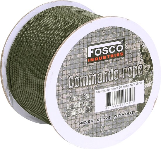 Fosco Touw op rol 3mm/60mtr groen | bol