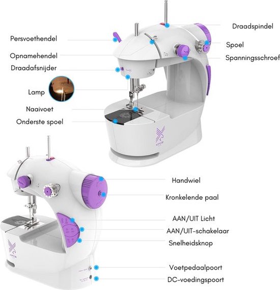 Kindernaaimachine - Naaimachine - Met Voetpendaal - Met ...
