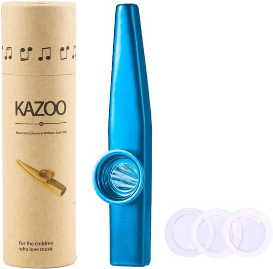 Metalen Kazoo Blaasinstrument met 3 Membranen en Cadeaubox - Eenvoudig ...