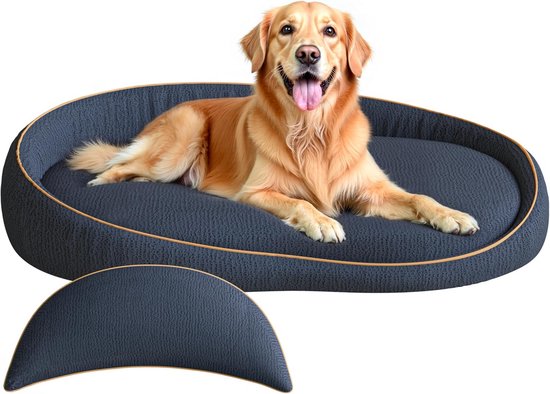 Orthopedisch Luxe Hondenbed XL met Traagschuim voor Extra Grote Honden ...