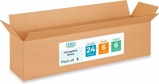 Lange Golfkartonnen Verzenddozen (5 stuks) - Sterk Bruin ...