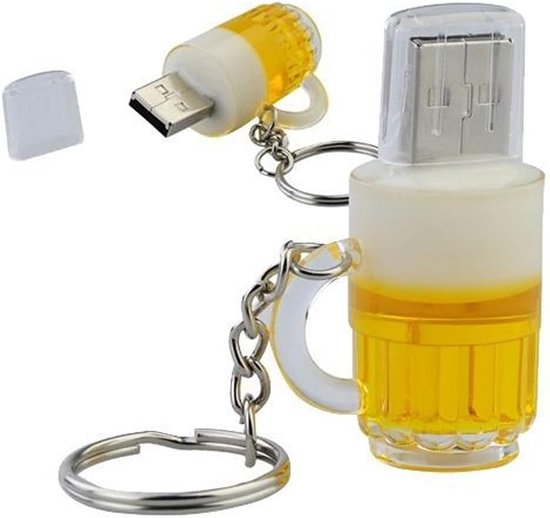 USB Stick 64GB in Bierglas Ontwerp - Geheugenstick voor Dataopslag | bol