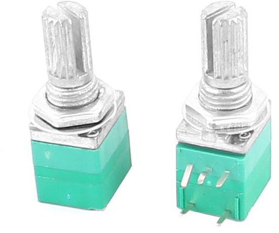2 stks 50 K Ohm 6mm Knurl As Verstelbare Rotary Potentiometer w ...