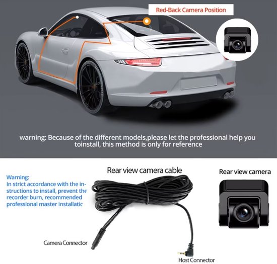 Acceo 4K UHD Dashcam met Nachtzicht, GPS & Wi-Fi | Front + Achter ...