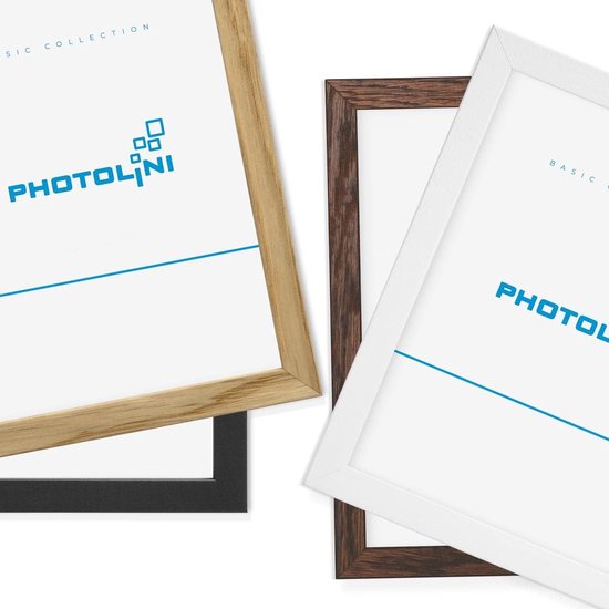 Set van 2 Houten Fotolijsten Eiken 15x20 cm Massief Hout met Acrylglas ...