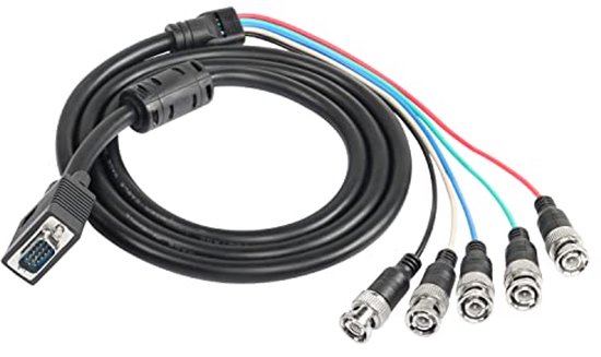 VGA naar BNC Videokabel - Hoge Resolutie Kabel voor RGBHV ...
