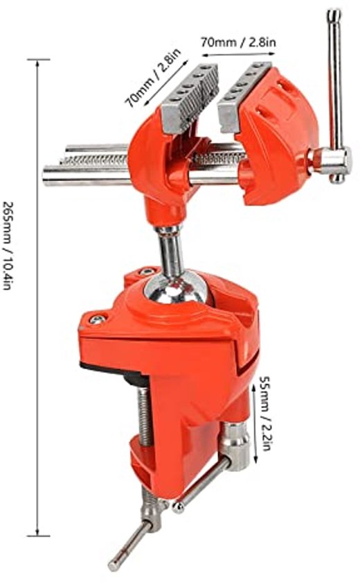 Mini 360Â° Rotating Clamp Vise Adjustable 70mm Jaw Width Vise Table ...