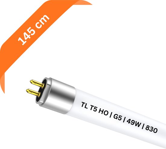 T5 TL Lamp 145 cm – 830 Warm Wit 3000K – 49W – G5 fitting – 4312 lumen ...