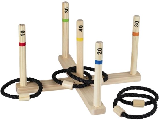 Ringgooien Party Spel - Houten Ringwerpspel (20cm x 38cm x 30cm | bol