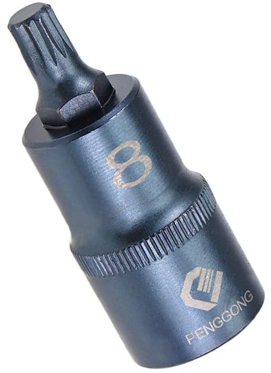 Triple Square Spline Bit Socket, 1/2" Drive x M8 (8mm) CR-V Key ...
