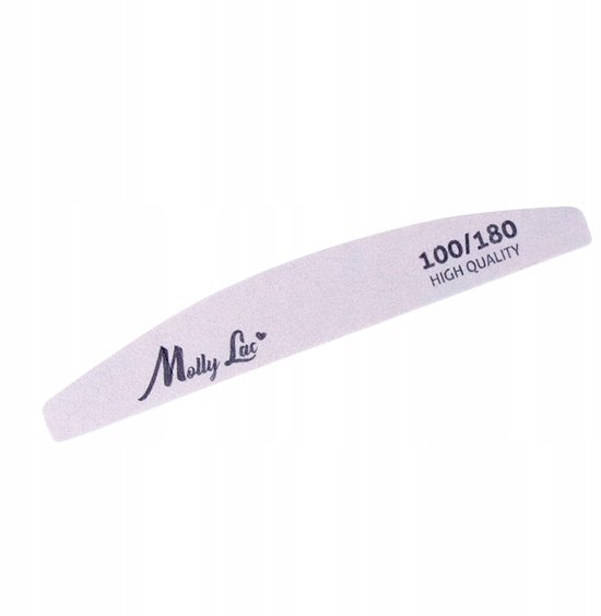 MollyLac Zebra Vijl 100/180 - Professionele Nagelvijl Halve Maan | bol