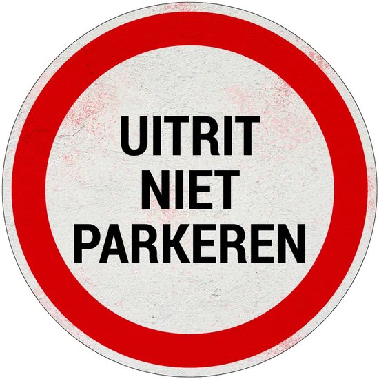 Uitrit niet parkeren bord - Sign Again - 10 cm | bol