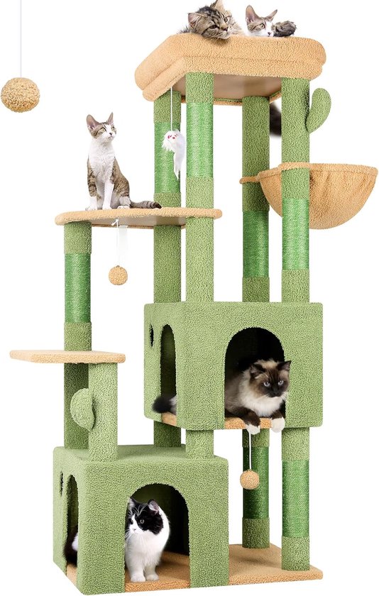 Grote Kattenboom met Luxe Huizen en Stabiliteit voor Grote Katten | bol