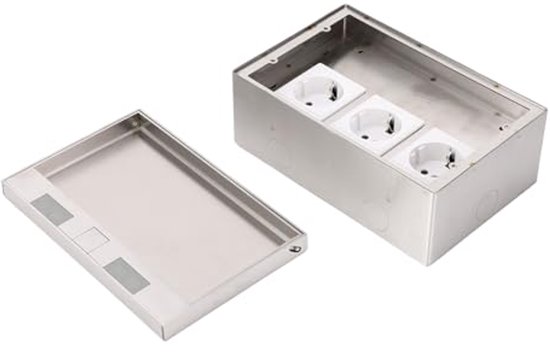 Recessed Floor Box Set, 16 Amp Stainless Steel Tamper Proof Socket with ...