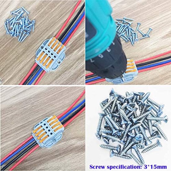 8pcs SPL-4 Connection Terminals Lever Groove Kit, Compact Plug Terminal ...