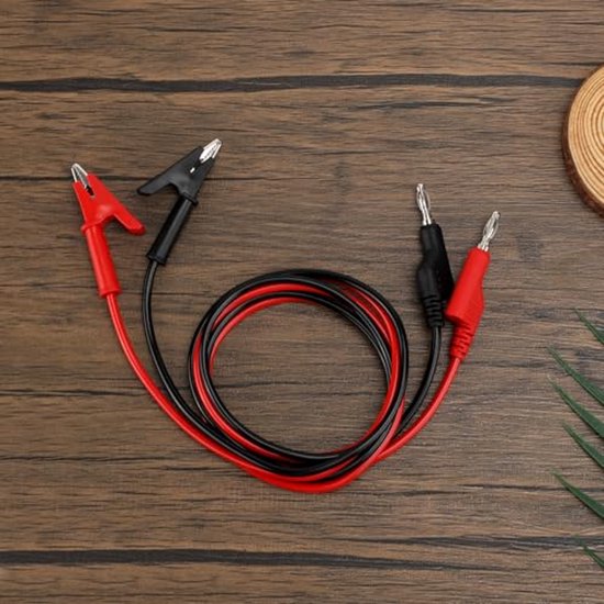 2pcs Multimeter Banana Plug to Crocodile Clip Test Probe, 4mm Stackable ...