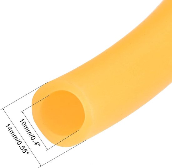 Natuurlijke latex rubberen buis 10 mm ID x 14 mm OD in geel - Sterke en ...