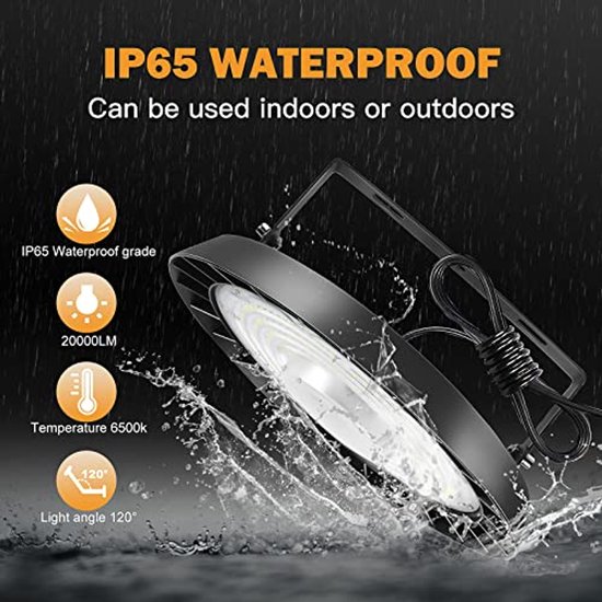 Lot de 10 Spots UFO LED - 300 W, 30 000 lumens, blanc froid, étanche ...