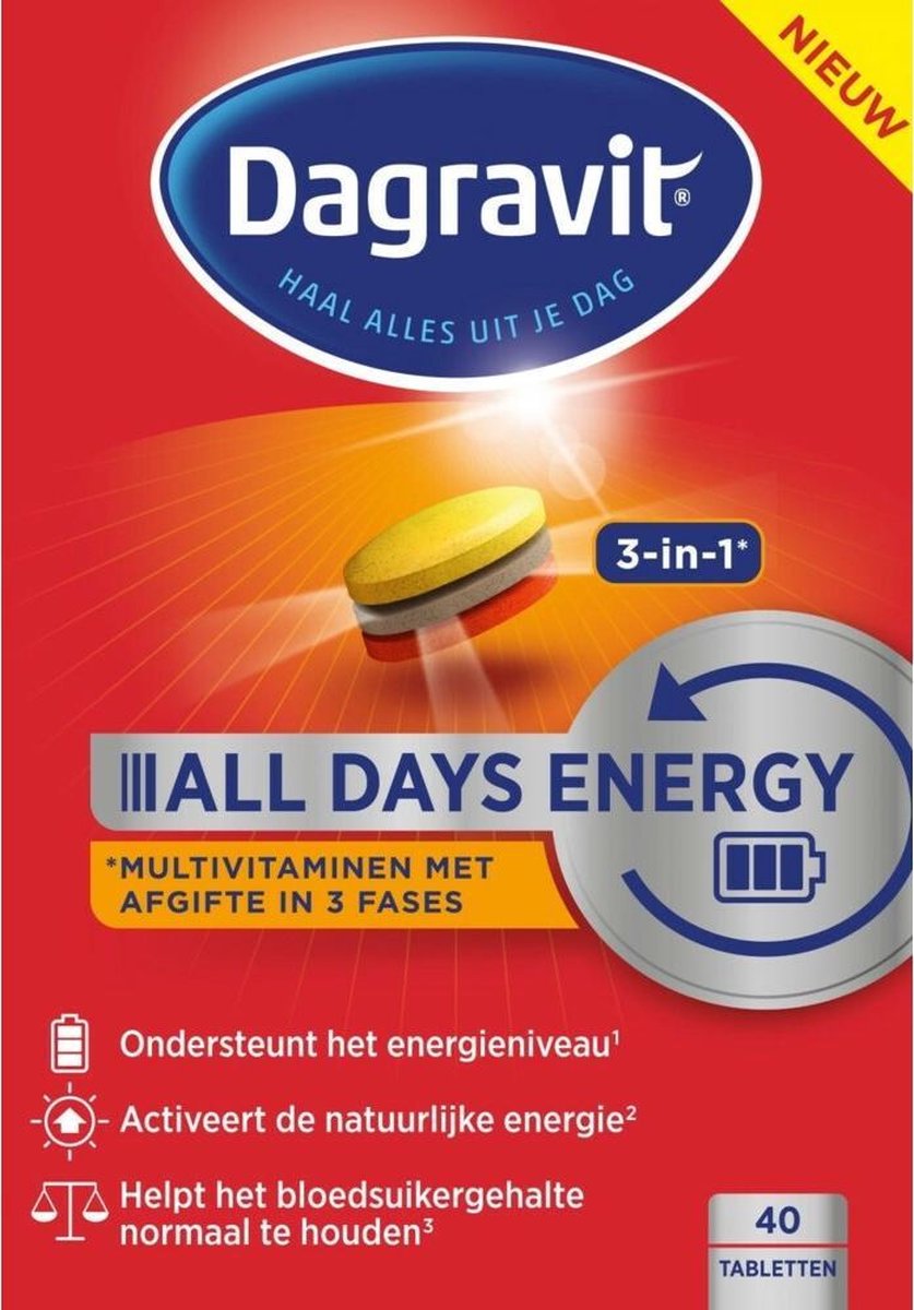 Dagravit All Days Energy - Vitaminen - 40 tabletten | bol