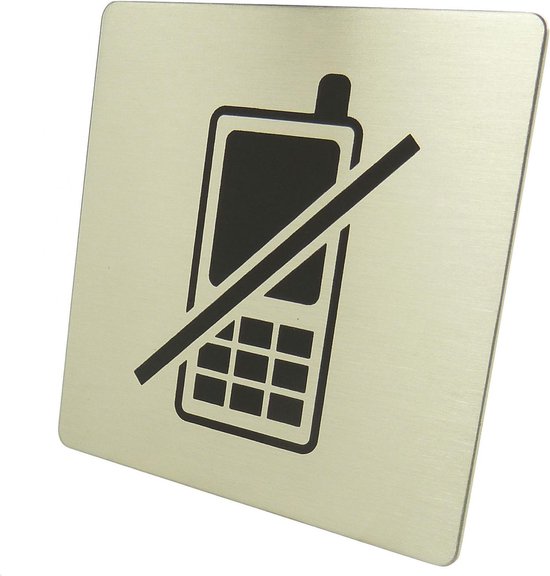 ZACK Indici Verboden te Telefoneren - Pictogram - Roestvrij Staal | bol.com