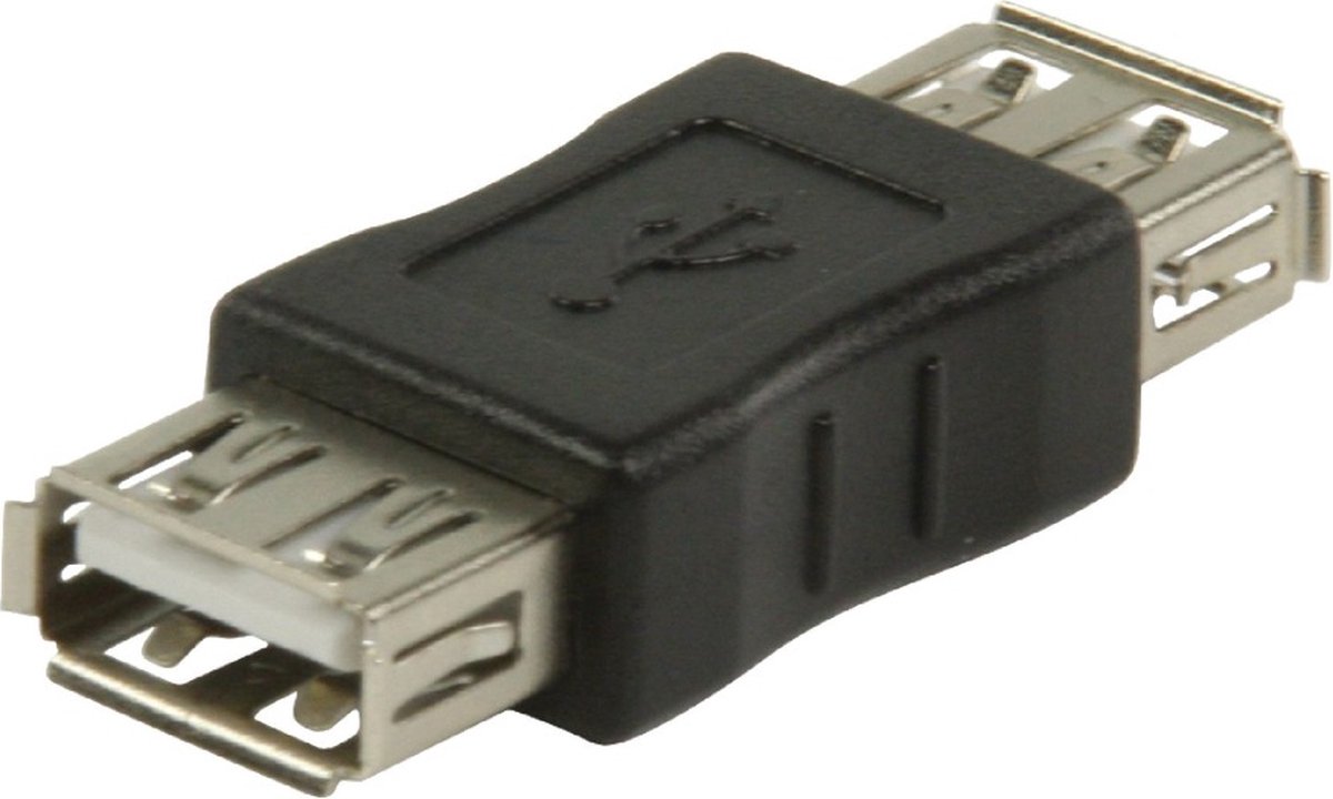 USB 2.0-Adapter USB A Female - USB A Female Zwart | bol.com